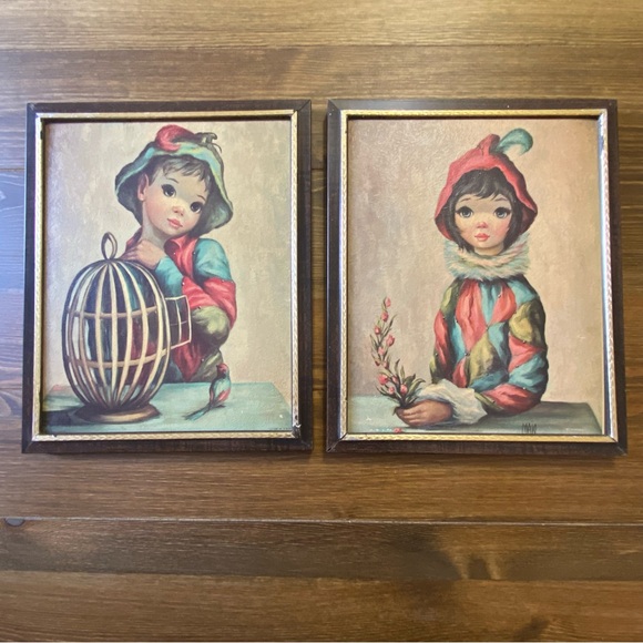 Maio | Art | Maio Big Eyes Mardi Gras Boy And Girl Set Framed Prints ...